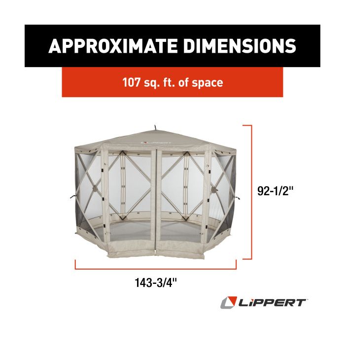 Lippert Components Portable Pop Up Gazebo - 2021123289