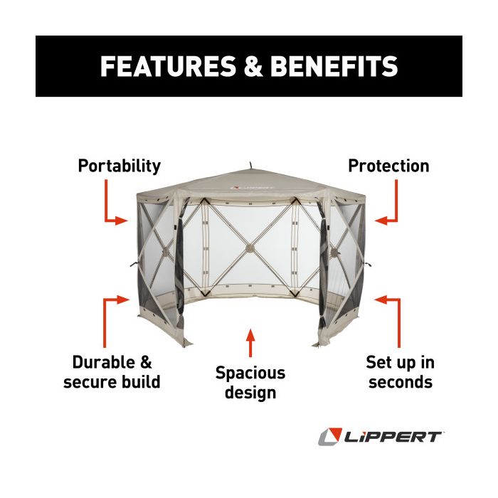 Lippert Components Portable Pop Up Gazebo - 2021123289