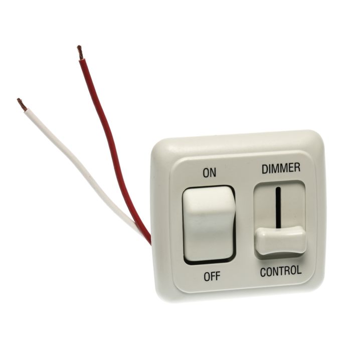 JR White On/Off Switch with Dimmer - 12065