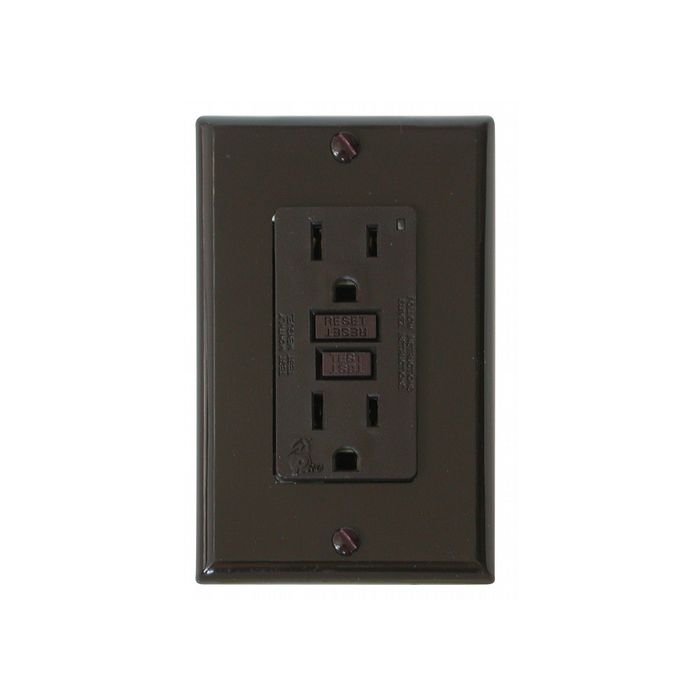 Valterra 15 Amp 120V GFI Receptacle - Brown - DG15BVP