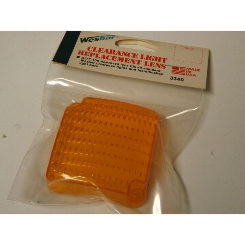 Wesbar Square Amber Marker/Clearance Light Replacement Lens *Only 5 ...