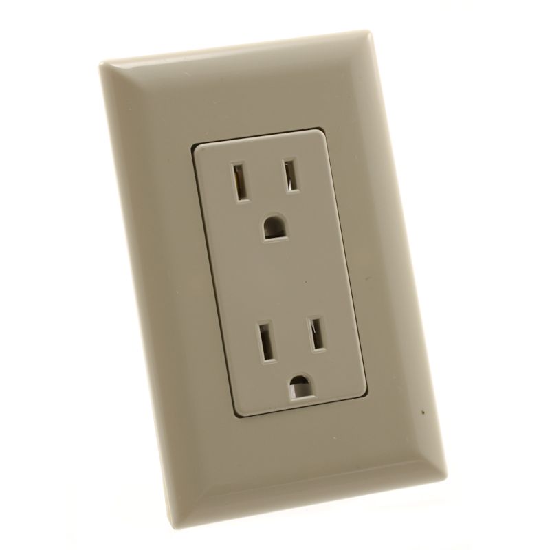 Valterra 15 Amp 125V Speed Box Decor® Receptacle w/ Cover - Ivory