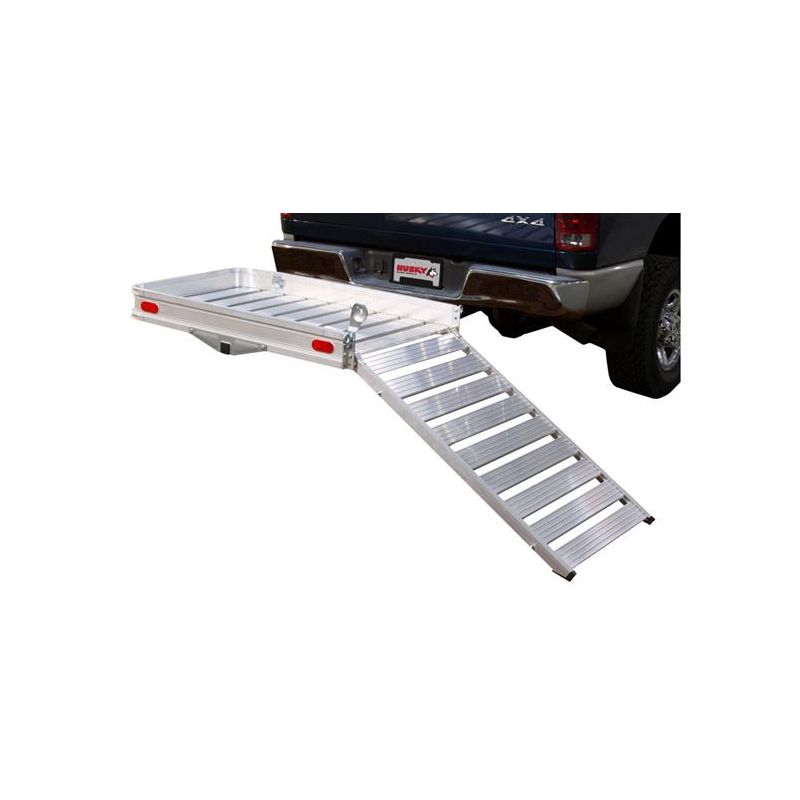 Trailer Hitch Cargo Carrier With Ramp - Aluminum