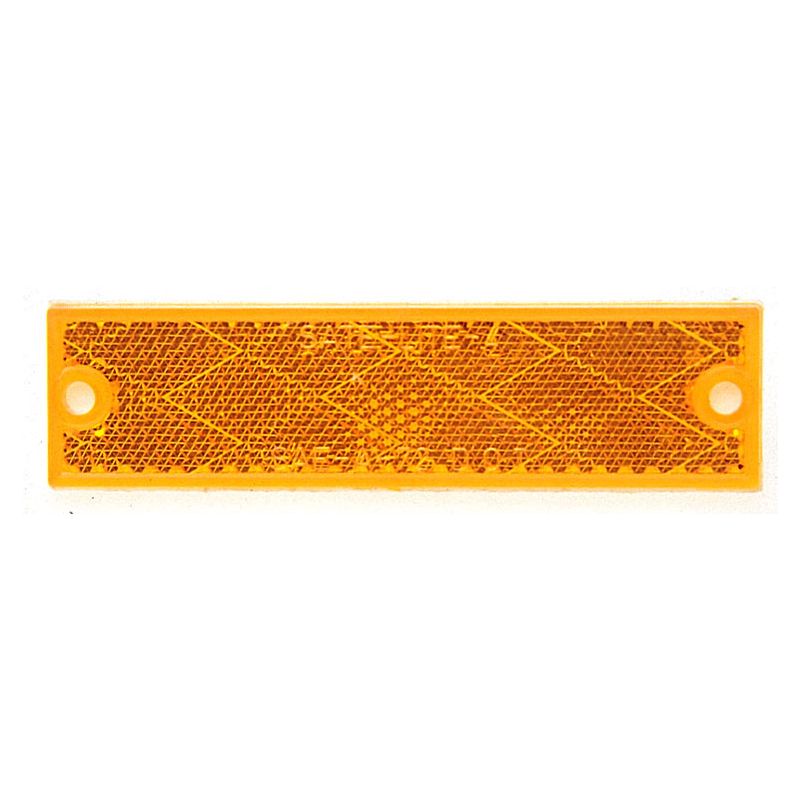 Peterson Mfg Rectangular Amber Reflector W/ Mounting Holes