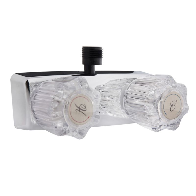 DURA Non-Metallic Chrome Shower Diverter with Crystal Handles