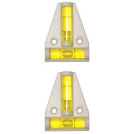 RV Designer White Screw-On 2-Way Bubble Level-Set Of 2