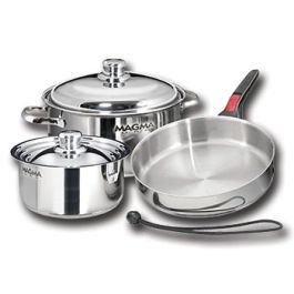 Magma 18-10 Stainless Steel Nesting Cookware 7-Piece Set